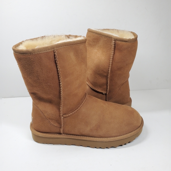 UGG | Shoes | Ugg Classic Short Chestnut Fur Winter Boots | Poshmark